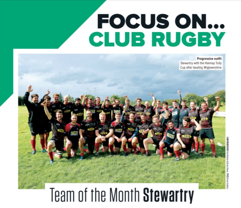 SRFC "Rugby World" Club of the Month | Stewartry Rugby Club