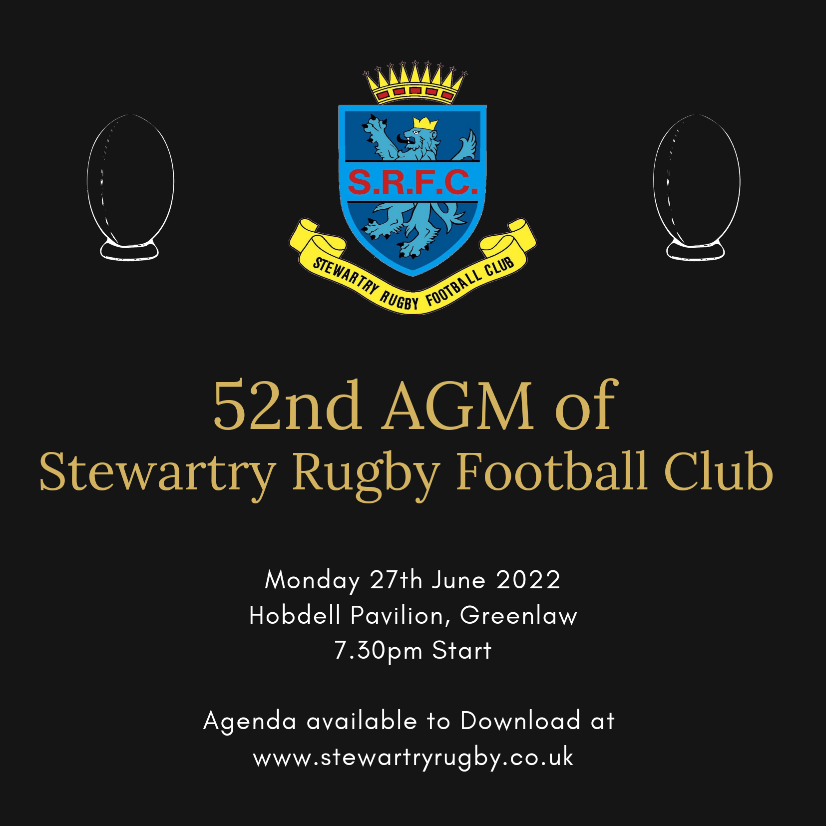 52nd AGM | Stewartry Rugby Club